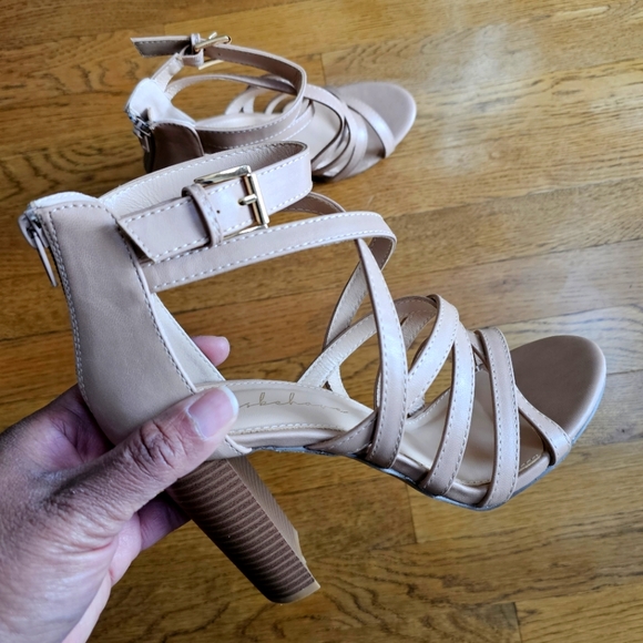 Misbehave | Shoes | Misbehave Faux Leather Cage Block Heels | Poshmark